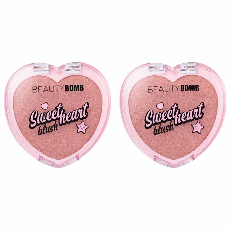 Румяна Beauty Bomb Blush Sweetheart тон 03, персиковый, 3,5 г, 2 шт