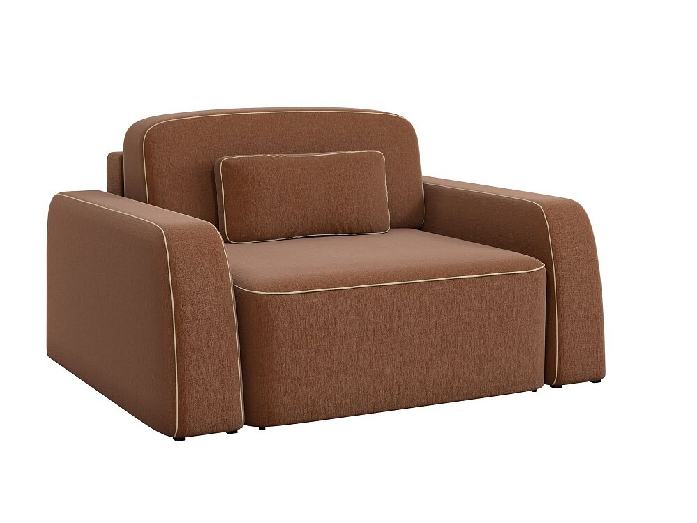 Кресло-кровать Гермес Коричневое Рогожка, 146х105х80 см, с ящиком для белья