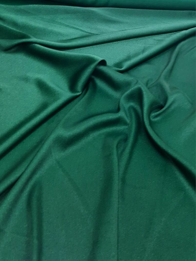 Плательный креп "Лондон", тёмно-зелёный с блеском