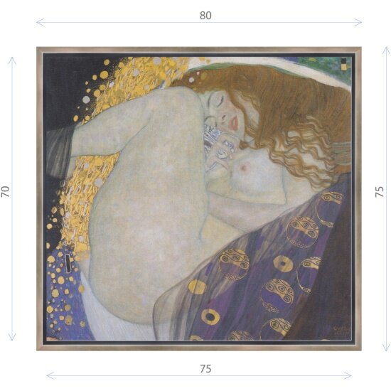 Картина Декор Депо Густава Климта Данная Матовый холст в раме 75х80 см