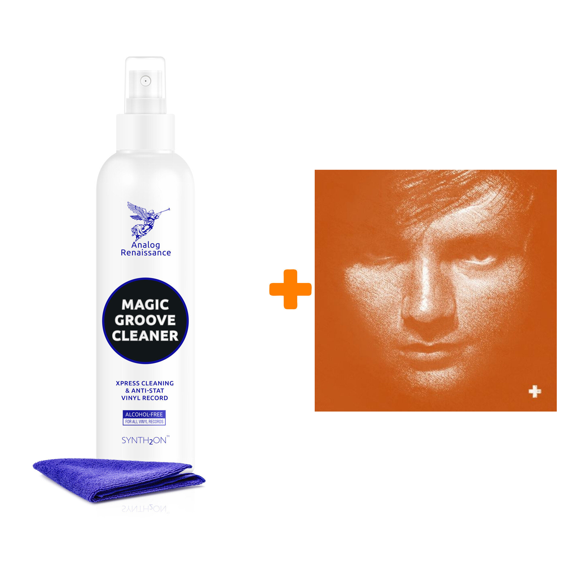 SHEERAN ED + Coloured Orange Vinyl LP + Спрей для очистки LP с микрофиброй 250мл Набор