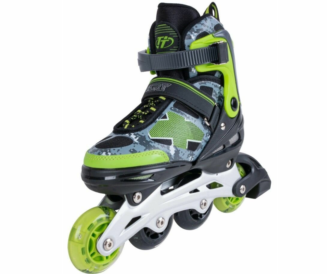 Роликовые коньки Azart зеленый р.30-33 S