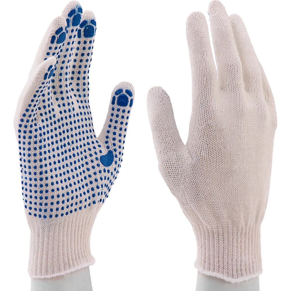 Перчатки Без бренда х/б, ПВХ Точка 67715