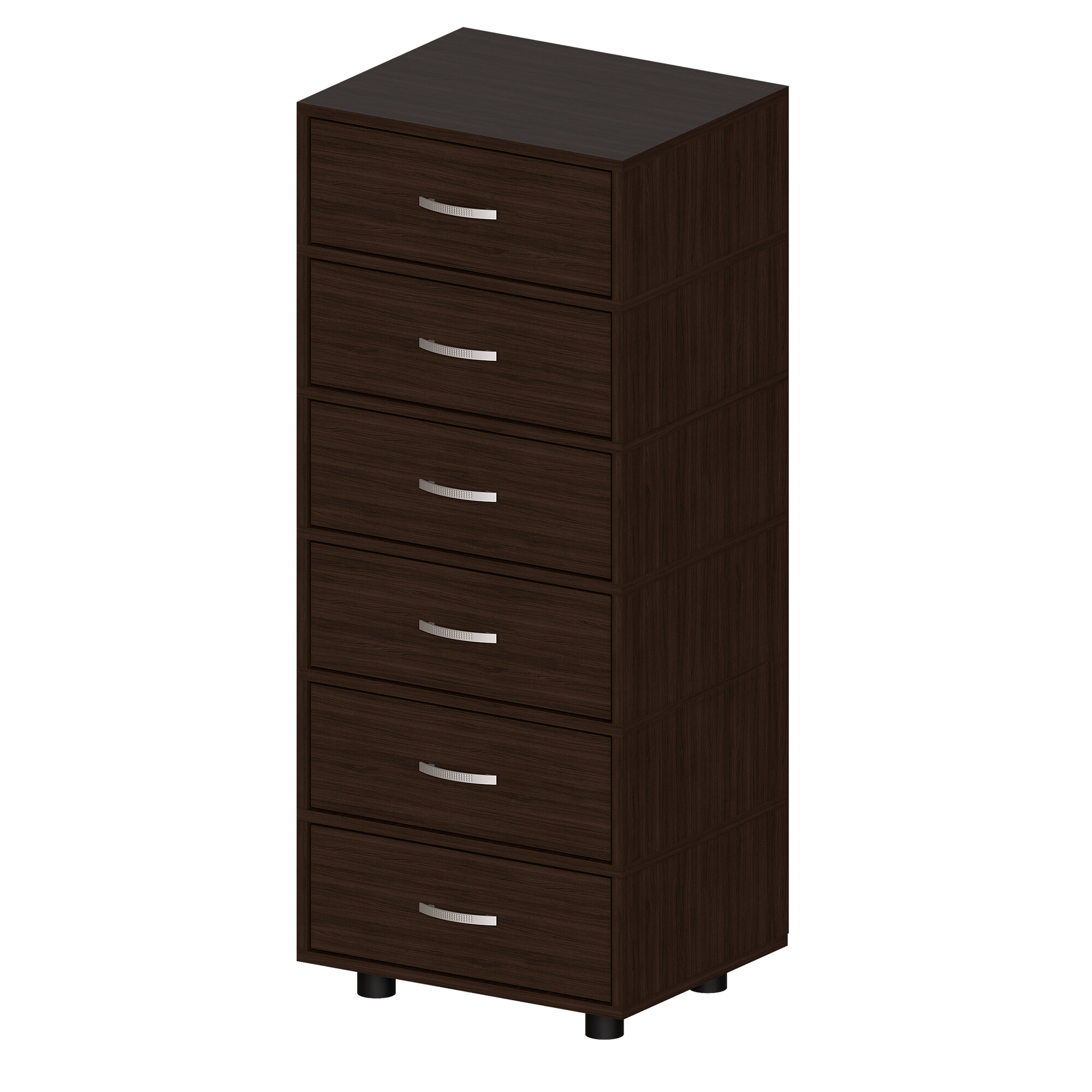 Комод СитиМебель-9 Ширина 40 см, Глубина 30 см, Высота 122 см, цвет: Венге