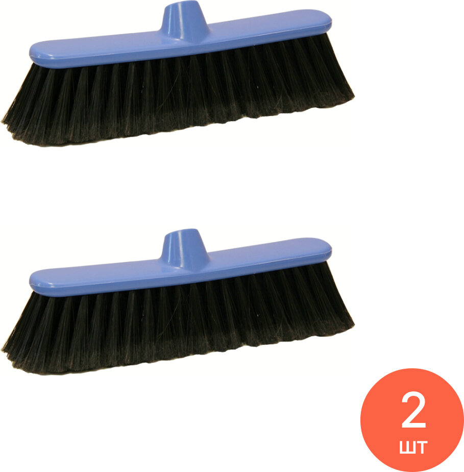 Щетка Idea Идеал для пола полипропилен фиолетовый/черный 270х105х80мм (комплект из 2 шт)