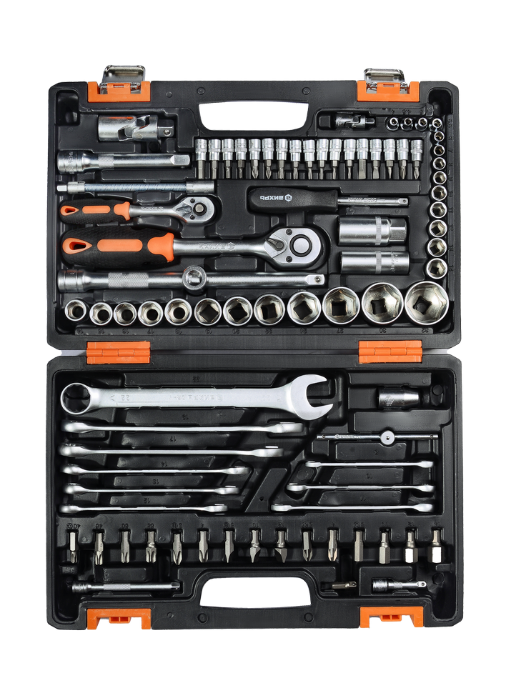 Набор инструментов Вихрь, 1/2", 1/4", 82 предметов, ударопрочный кейс