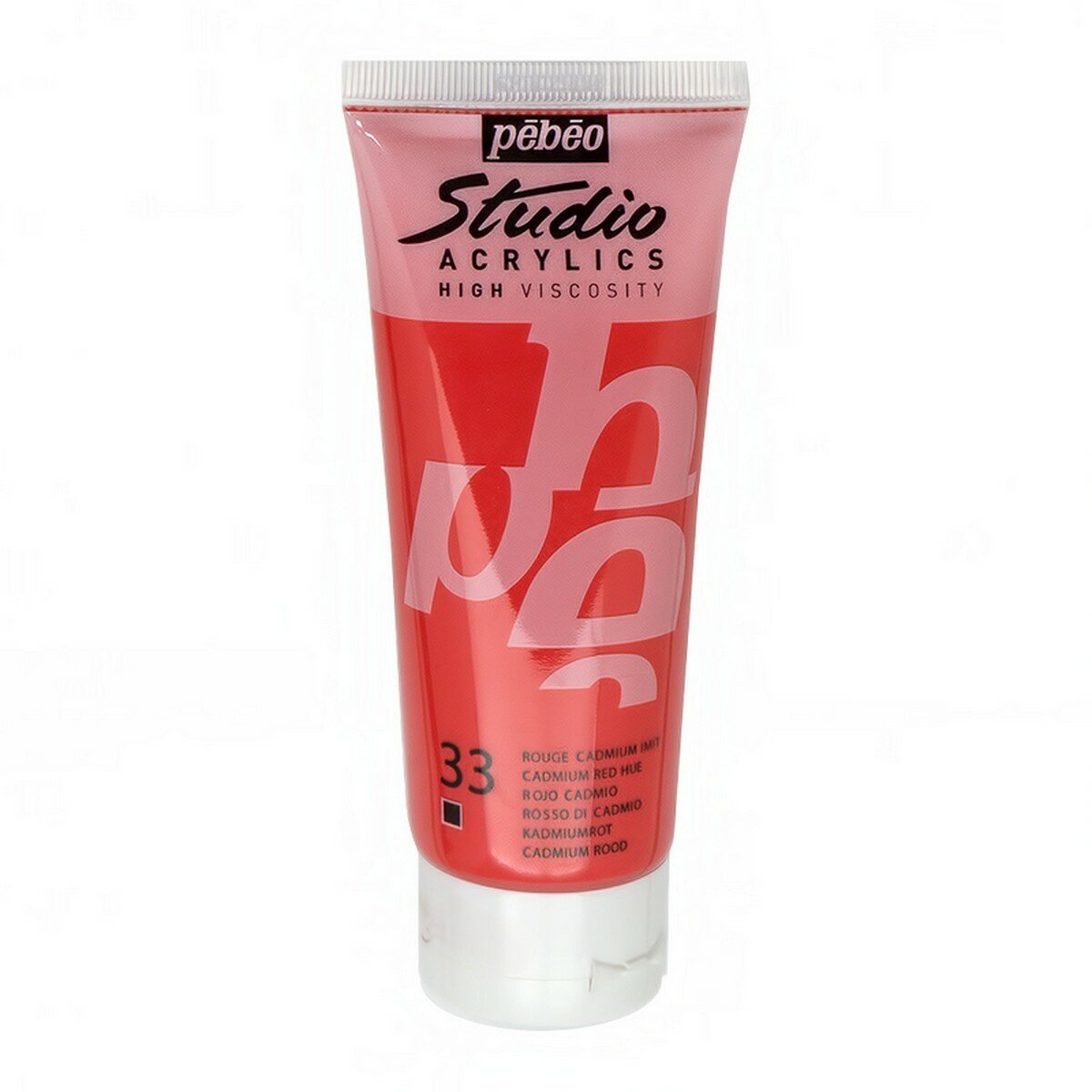 Краска акриловая PEBEO Studio Acrylics 100 мл, цв. кадмий красный