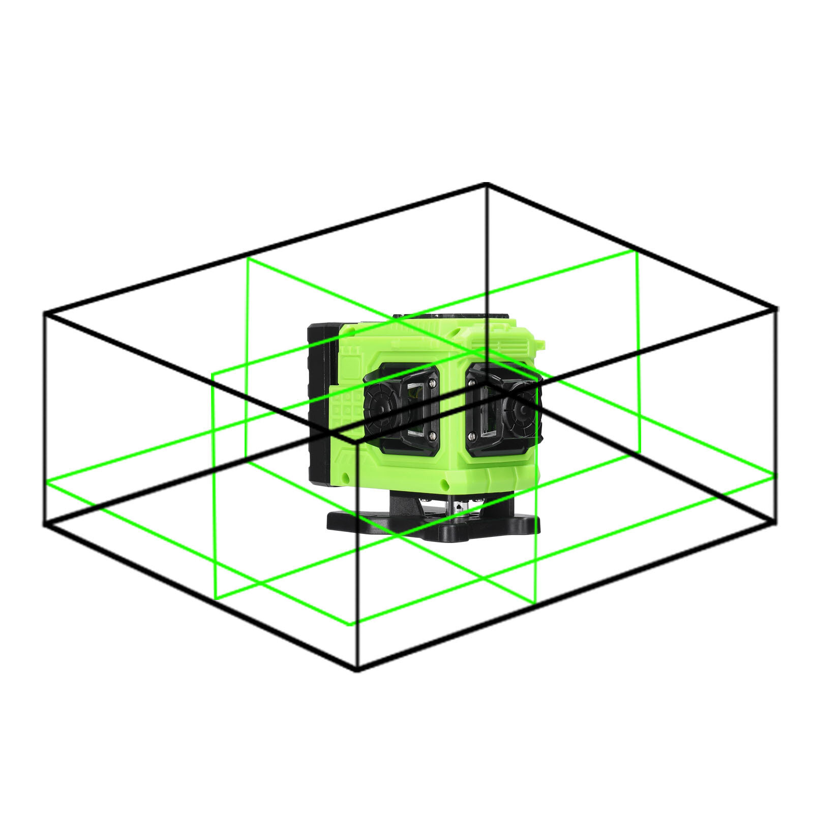 12-линейный лазерный уровень, зеленый свет, самовыравнивание 3 ,