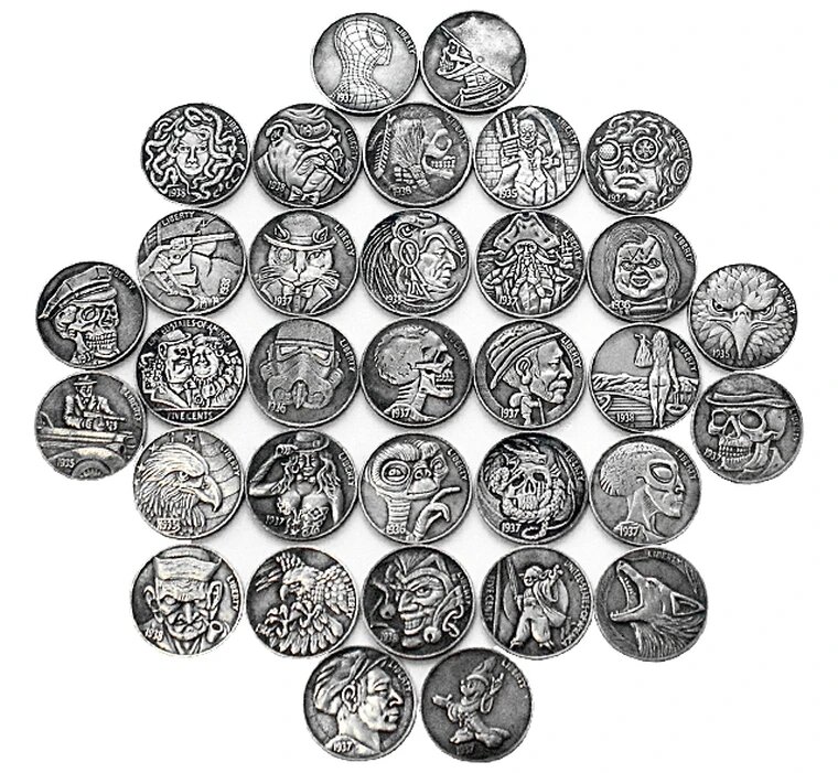 Сувенирные монеты США 5 центов набор 17 шт сувенирная копия монеты, нумизматика, деньги для коллекции