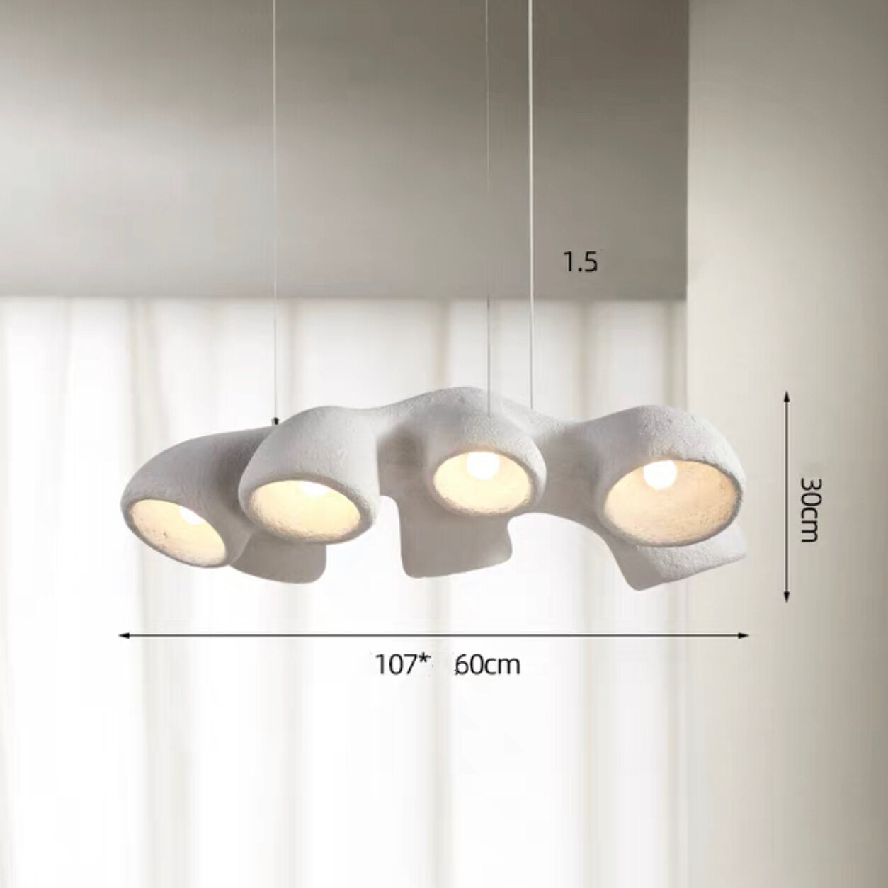 Интерьерная люстра в стиле Wabi Sabi Coya (107*60)