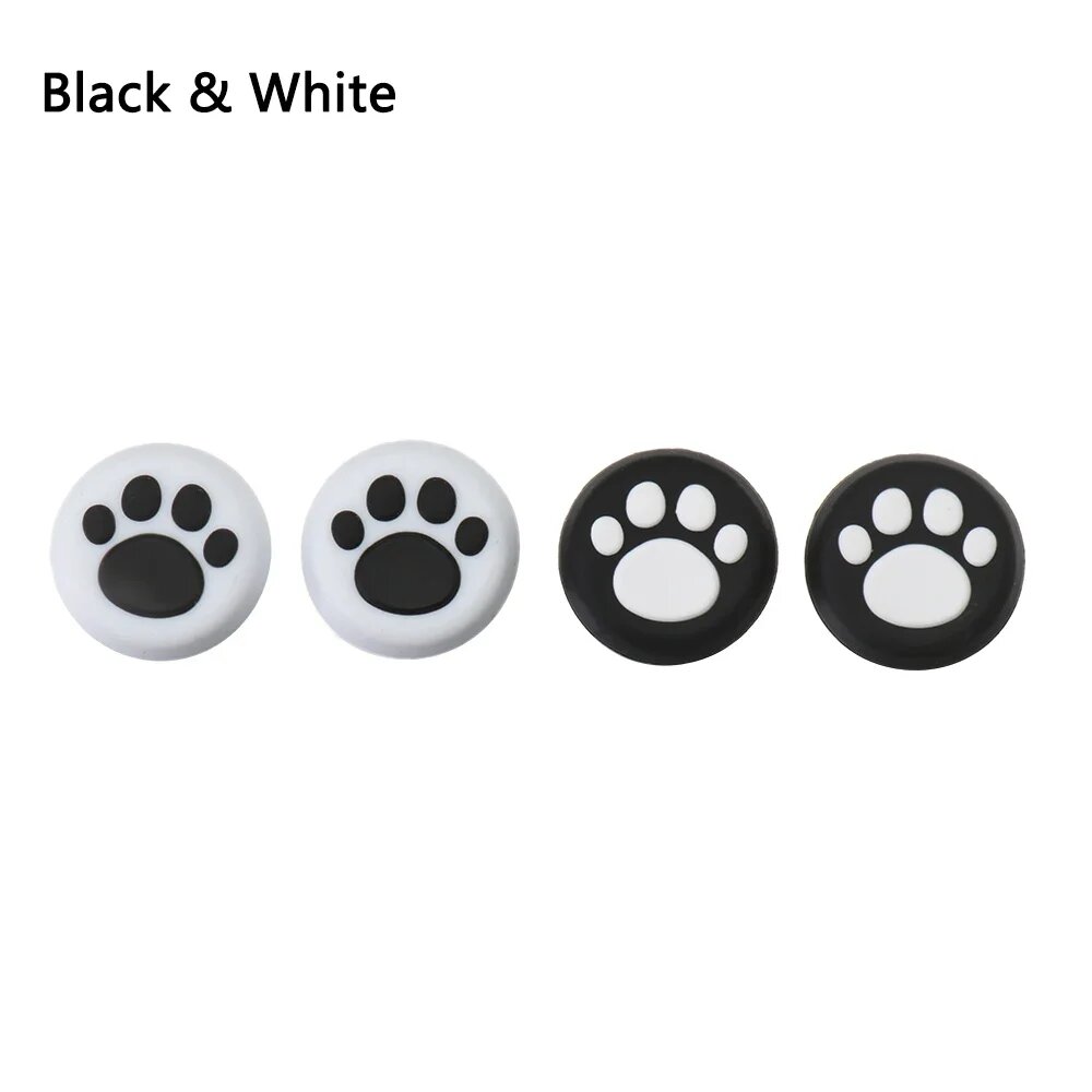 Силиконовые чехлы для джойстиков DITIPOO, 2 пары Черный, black-white