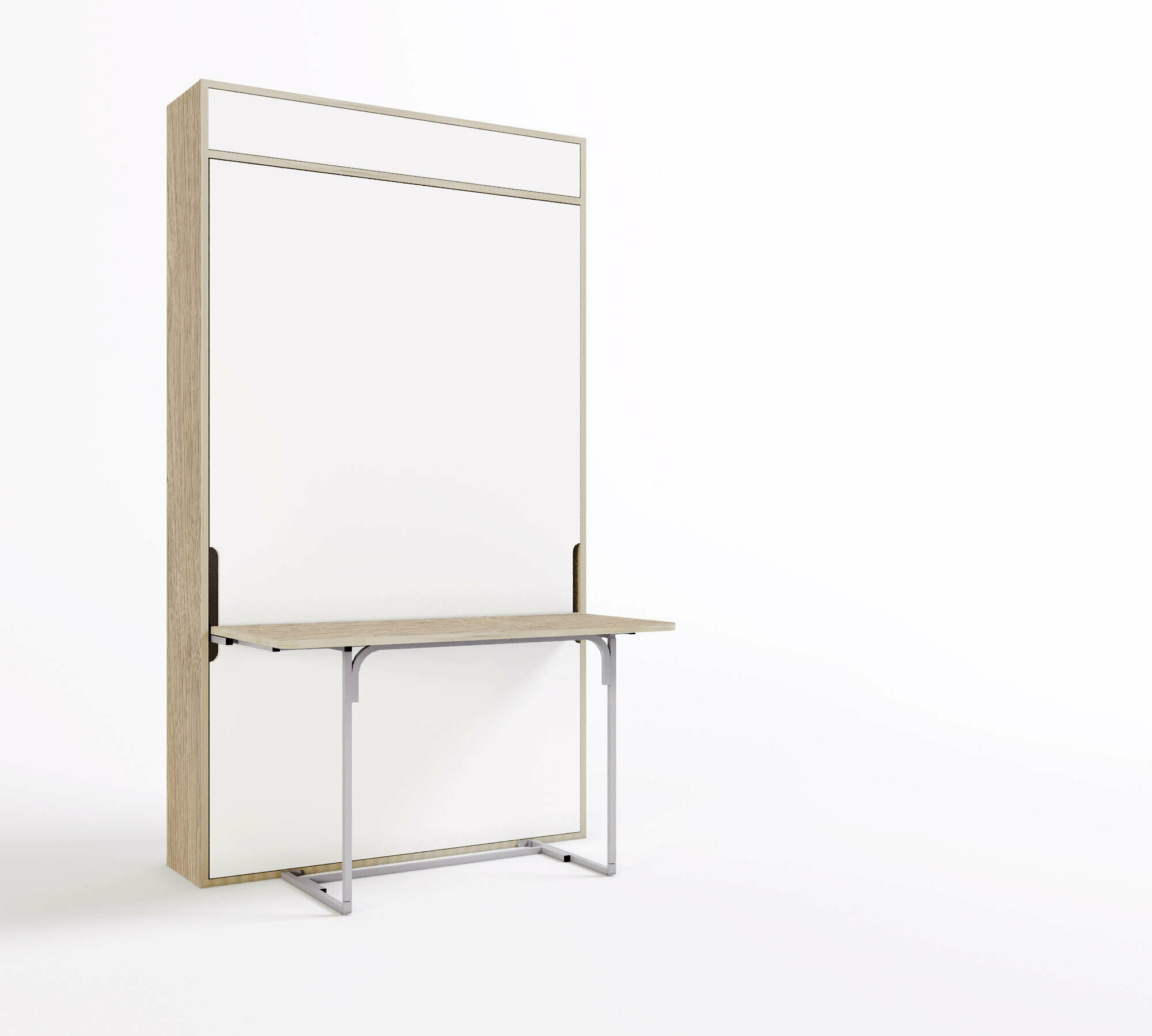 Шкаф кровать-трансформер со столом Летто Таволо 1200 с антресолью Лайт Сканд