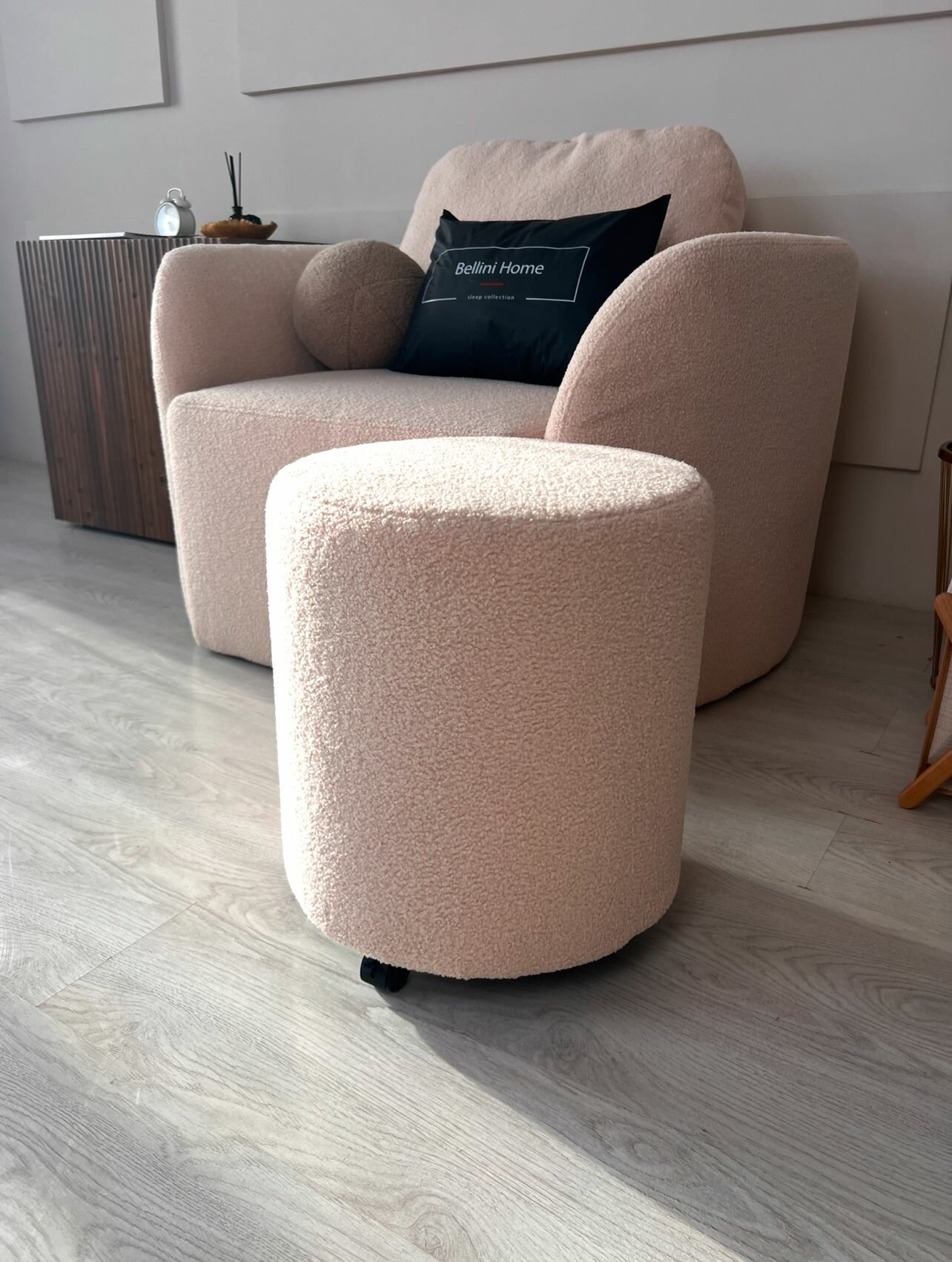 Пуф круглый барашек