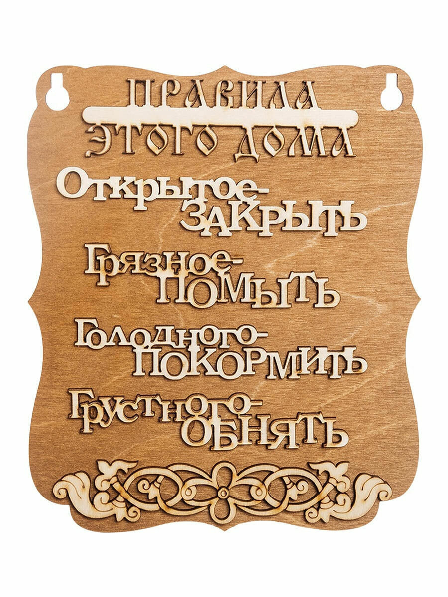Панно "Правила этого дома"
