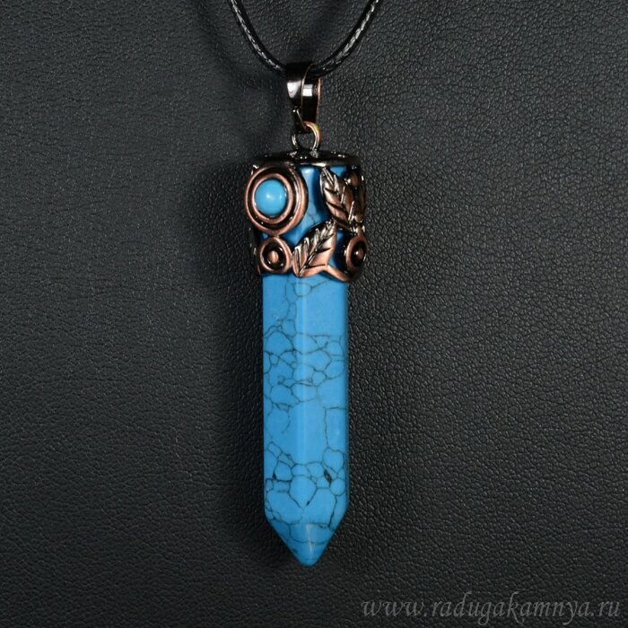 Подвеска, бирюза синтетическая