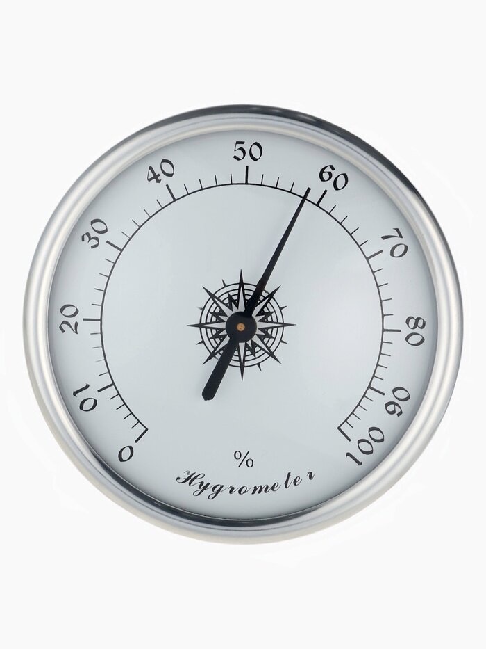 Гигрометр настенный КНР механический, корпус металл, d=7,2см