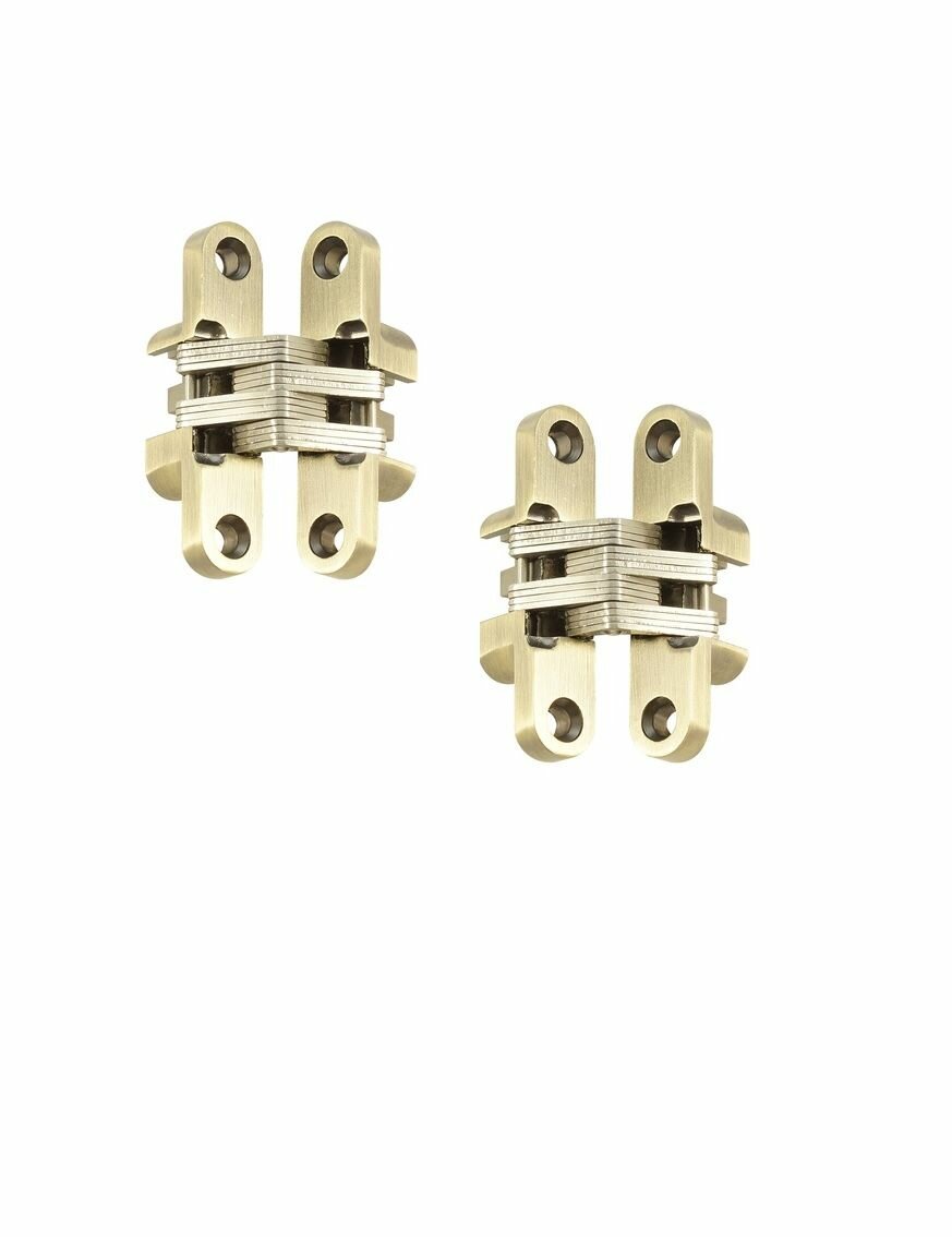 Петля скрытая 13*60*9mm AB, цвет- бронза (в комплекте 2 петли)