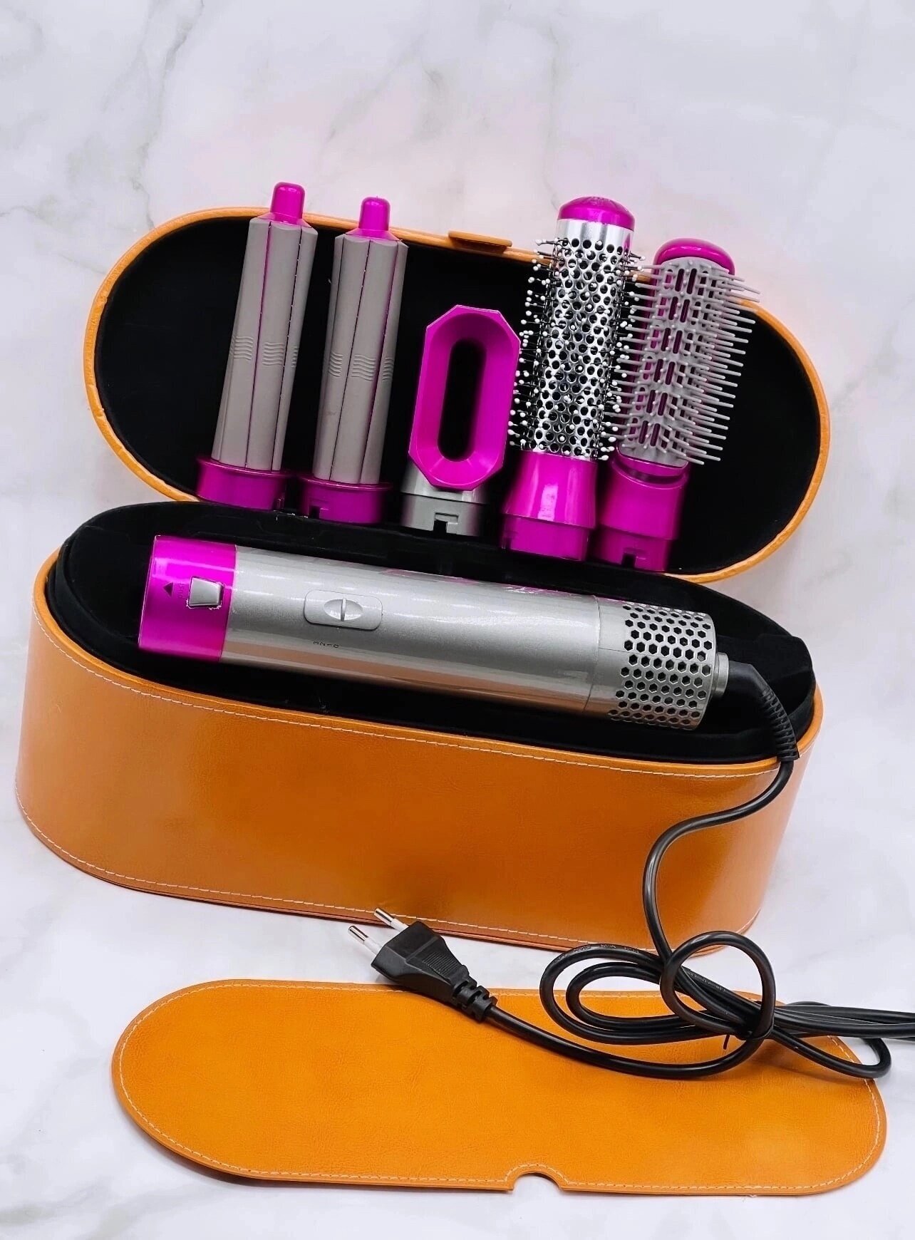 Портативный фен-стайлер 5 в 1 для всех типов волос + кейс для мультистайлера в комплекте