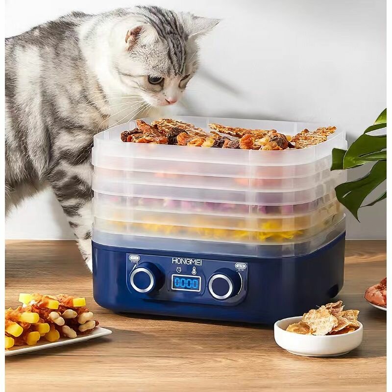 Электрическая сушилка для овощей и фруктов, дегидратор с 5 ярусами, регулировка температуры 35-70℃