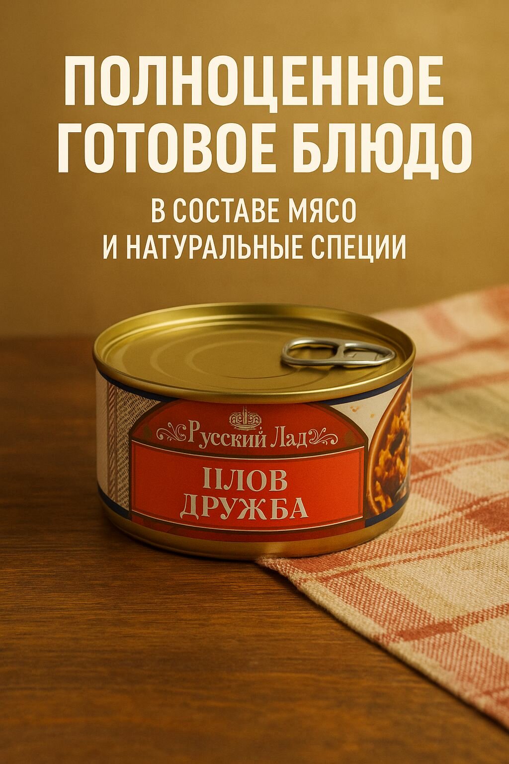 Русский ЛАД Консервы Плов "Дружба" 325 грамм, 8 банок