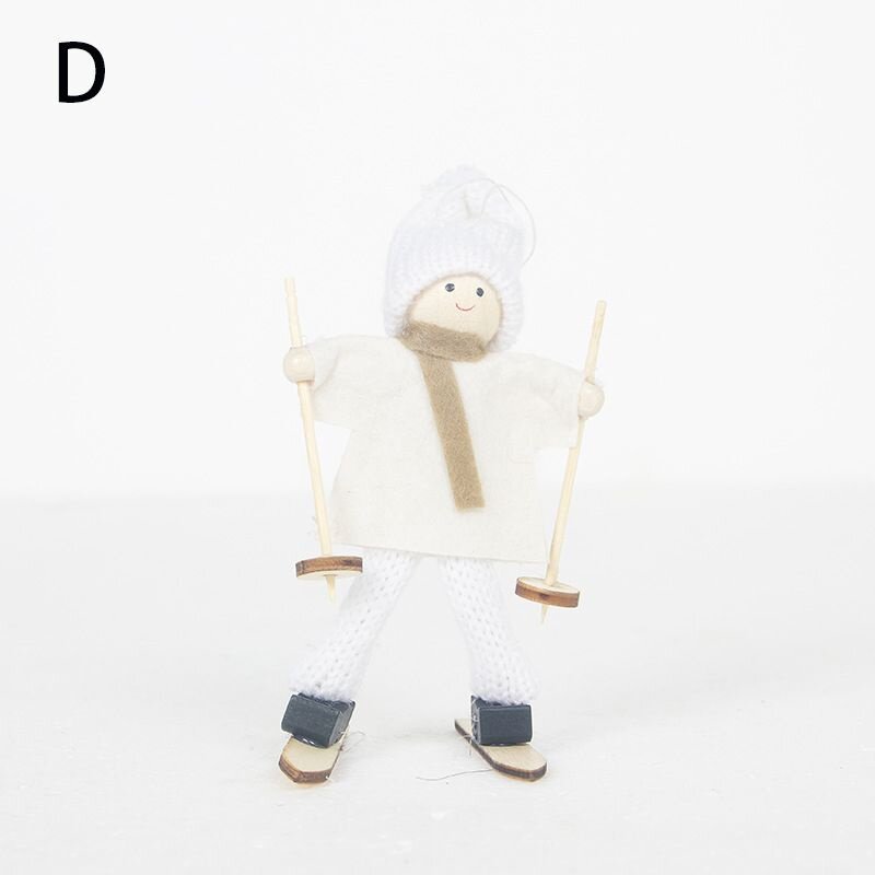 Ёлочное подвесное украшение набор миниатюрных ёлочных игрушек к Christmas Xmas висюлька для дома лыжи миниатюра 6см 12 5см