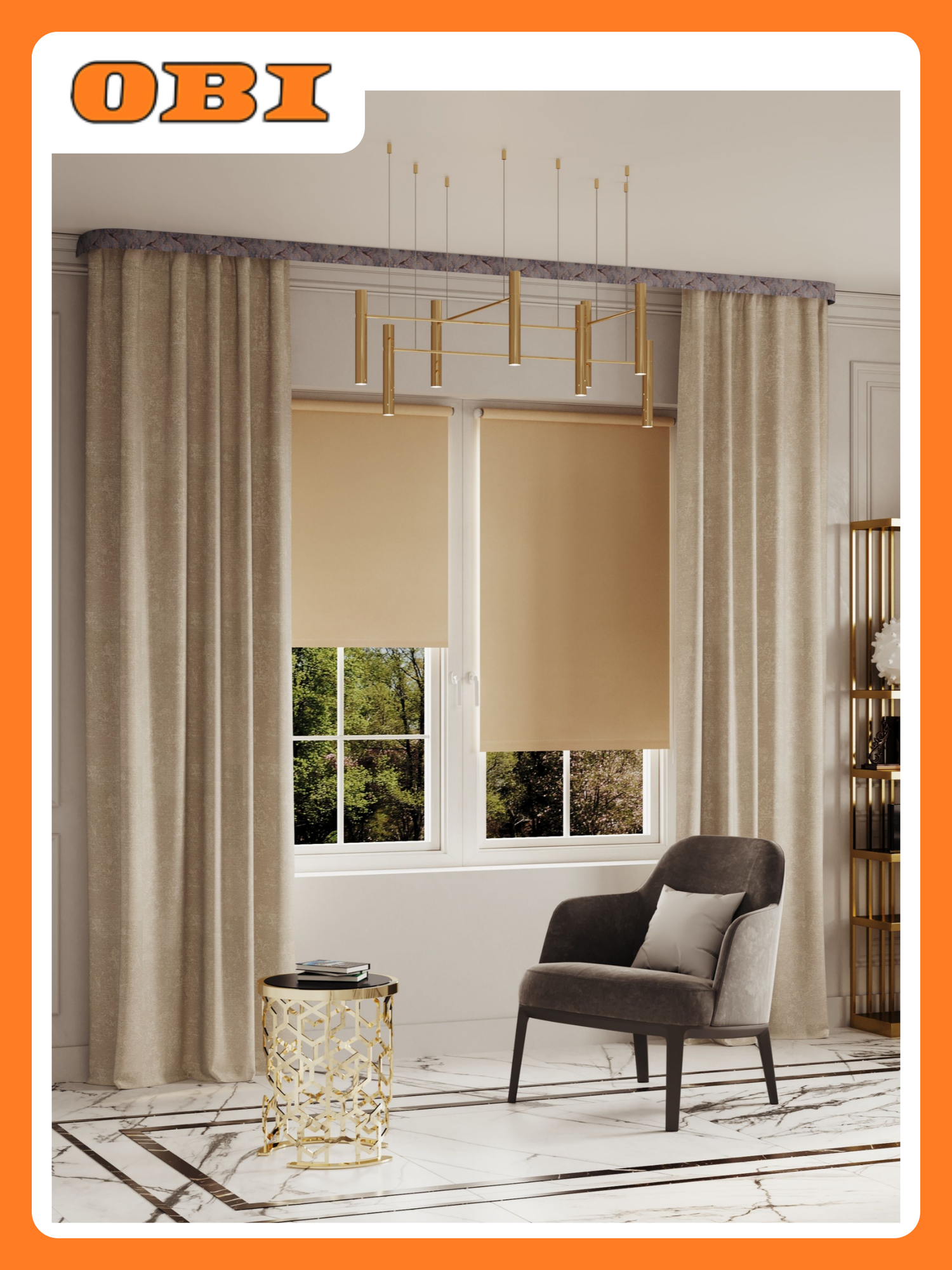 Рулонная штора Legrand Блэкаут 50x175 см, латте