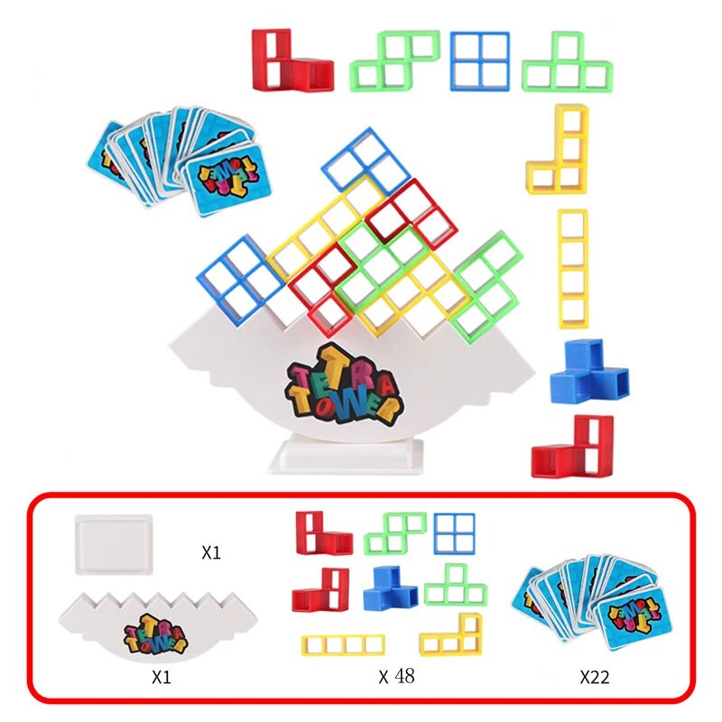 Настольная игра Тетра-башня, 48 блоков