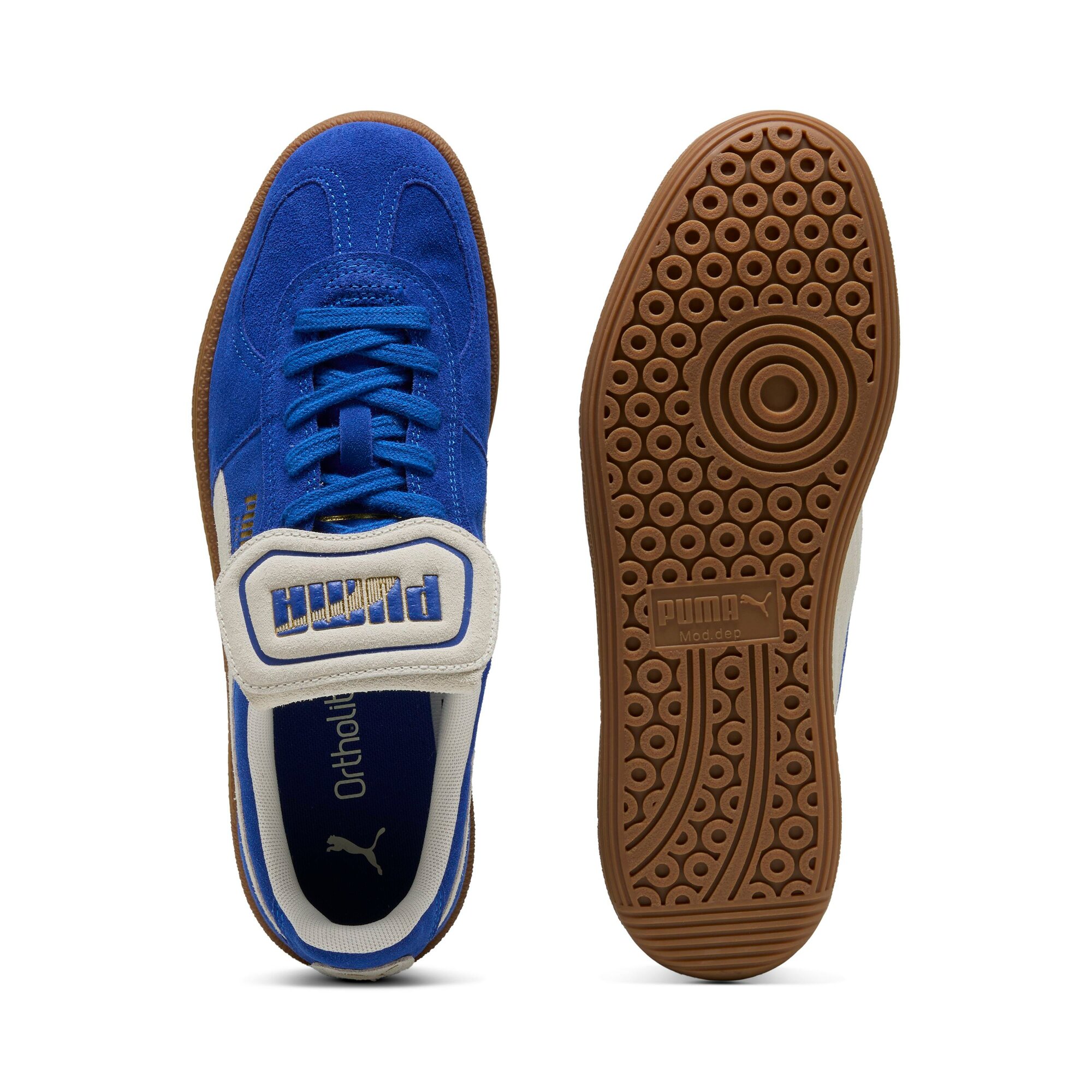 Кроссовки PUMA Palermo PREMIUM Suede, полнота R, размер 7 UK, синий — фото 1