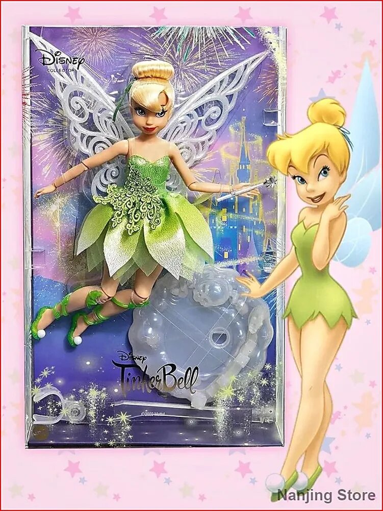 Кукла Фея Динь-Динь коллекционная к 100-летия Дисней, шарнирная, 30 см