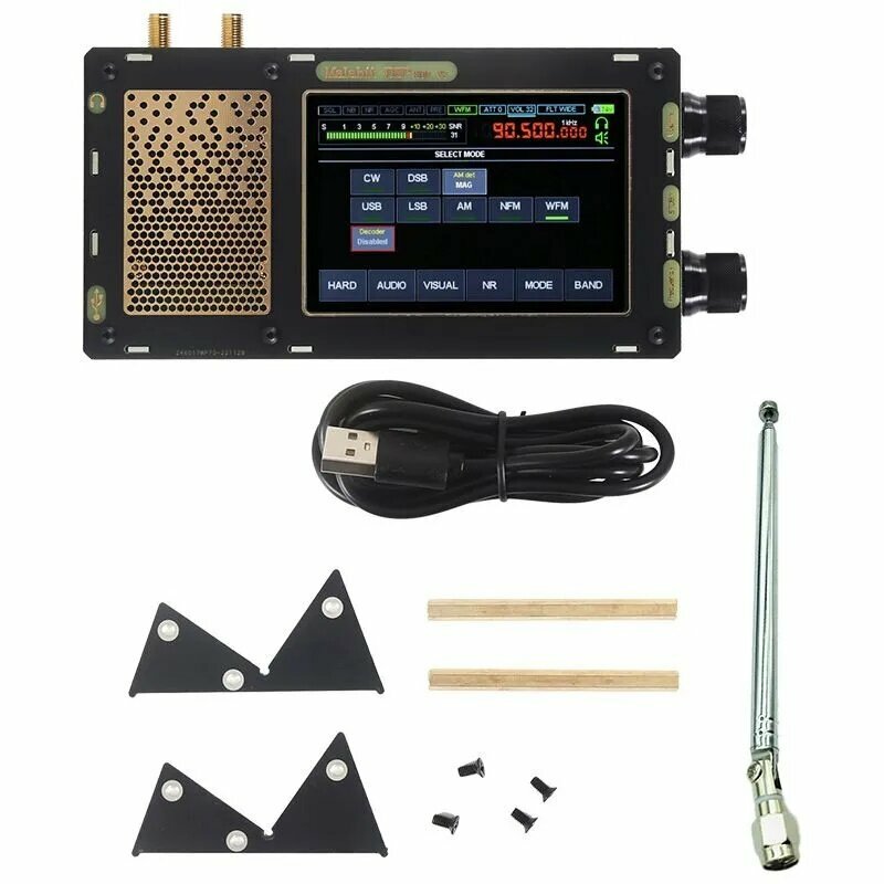 Новое прибытие Радиостанция Malahit DSP SDR V3 версии 1.10D, 50 кГц-2 ГГц, SDR радиоприемник, 3000 мАч
