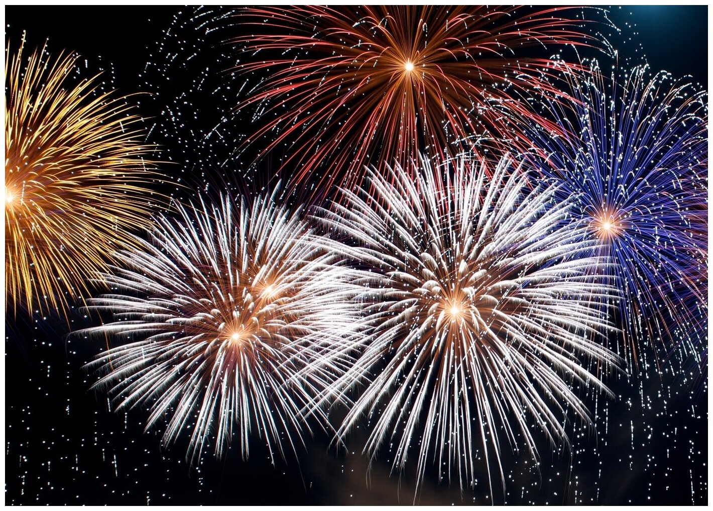 Набор алмазной вышивки "Фейерверк", размер 50х37см, 55 цветов