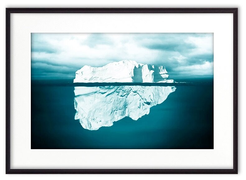Постер в рамке Айсберг, 21х30 см