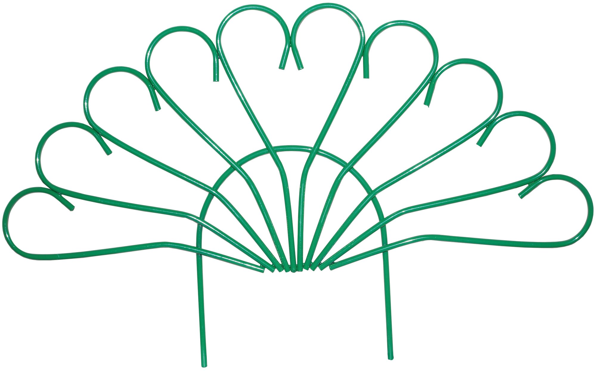 Забор декоративный ЛДН Павлин, 94 x 60 см, 5 секций, зеленый