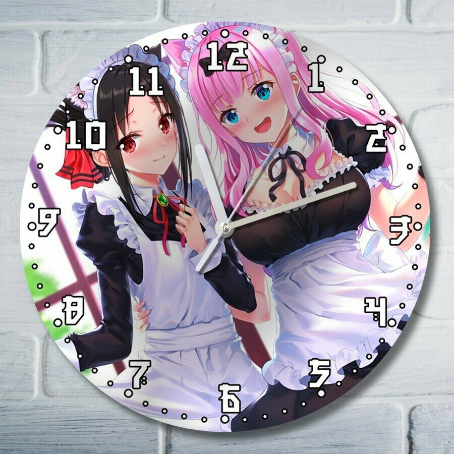 Настенные часы УФ с рисунком аниме Kaguya-sama Love is War - 3692