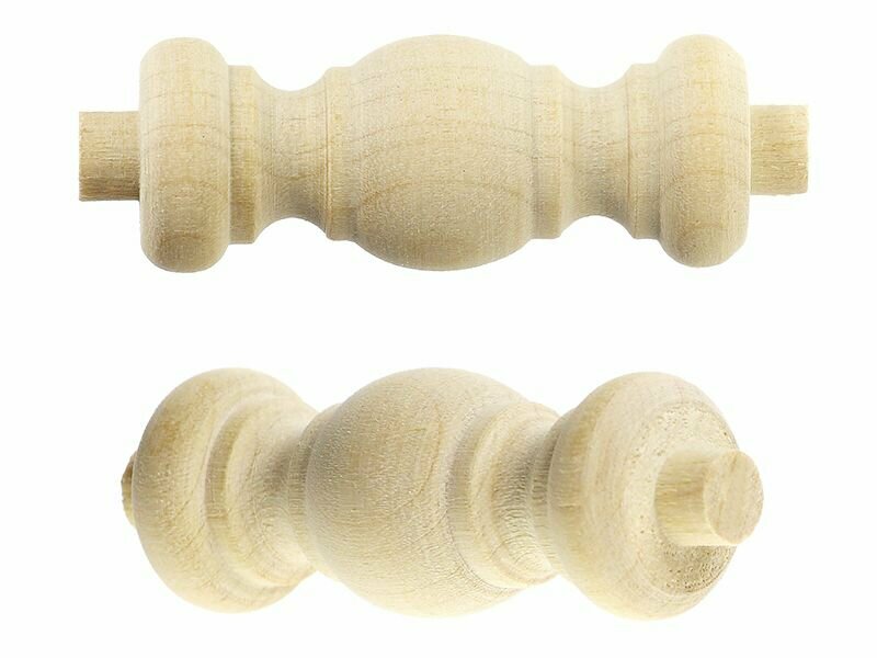 Деревянная балясина для мебельных балюстрад. Высота 48 мм. Шлифованная. Материал берёза. 10 шт/уп