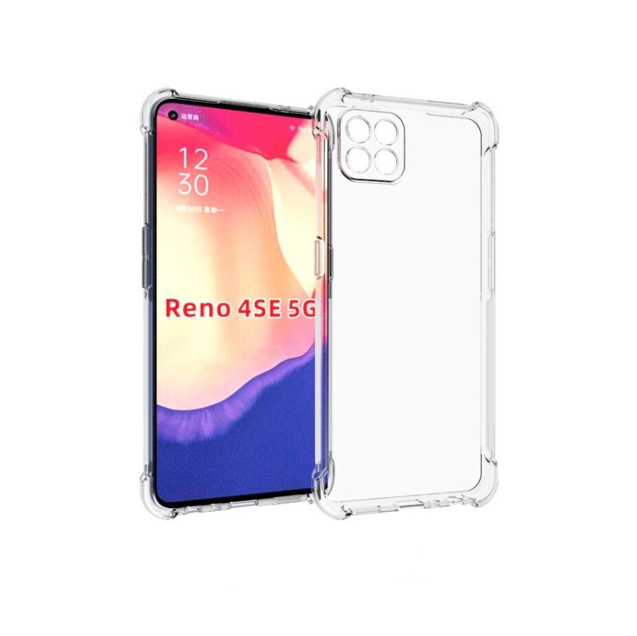 Чехол задняя-панель-накладка-бампер MyPads Tocco для OPPO Reno4 SE 5G с защитой углов противоударный прозрачный