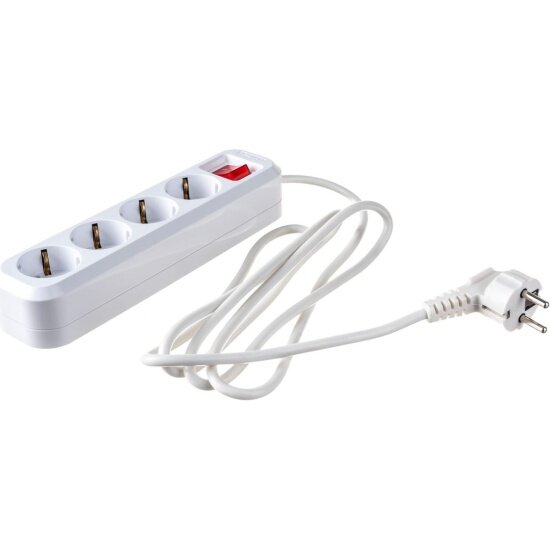 Удлинитель Universal 4х2м с заземл. 16А IP20 S-304 ПВС 3х1 с выкл, 9634419