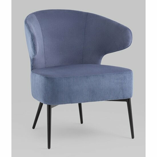 Кресло лаунж Stool Group Royal Stripes велюр синий