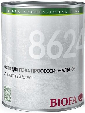 Масло для Пола Biofa 8624 1л Профессиональное, Шелковистый Блеск для Внутренних Работ / Биофа 8624.