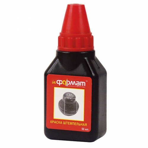 Inформат Краска штемпельная, 50 мл, красная