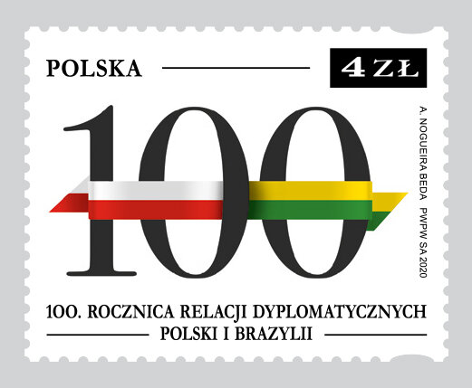 Почтовые марки Польша 2020г. "100-летие установления дипломатических отношений между Польшей и Бразилией" Дипломатия MNH