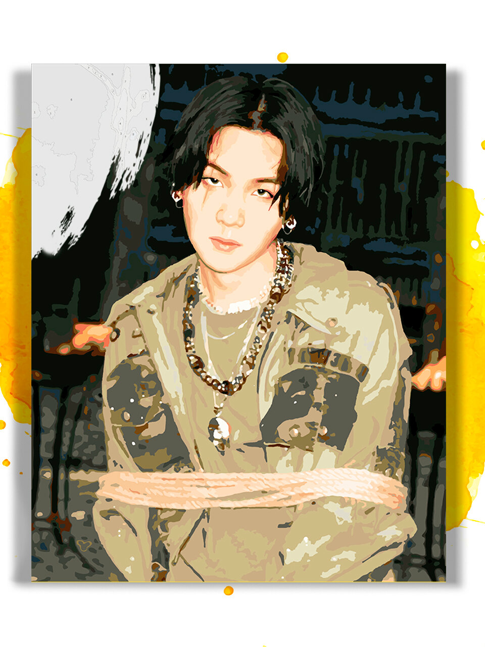 Картина по номерам на холсте BTS Daechwita Шуга, 40 х 50 см