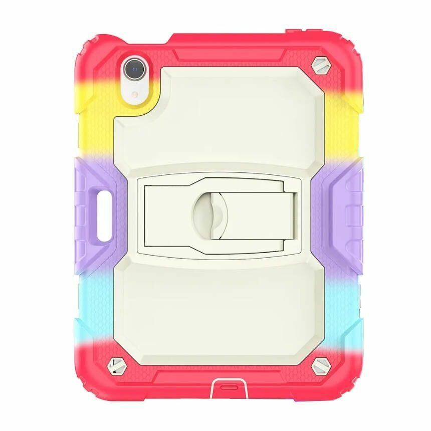Противоударный чехол для iPad 10, 10.9 (2022) - A2757, A2777, METROBAS Protective Case, радужный красный