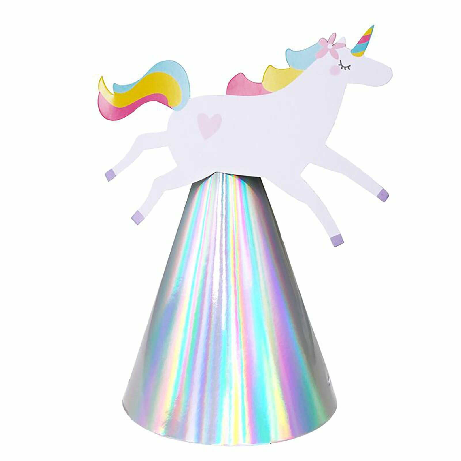 Колпаки "Единорог" Летающий, 16 см, 4 шт. , картон / веселуха