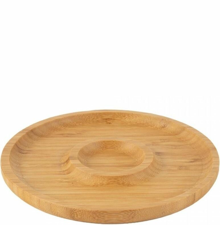 Блюдо круглое 2-хсекционное бамбук 20,5*1,5см КТ-СБ-КРС-033