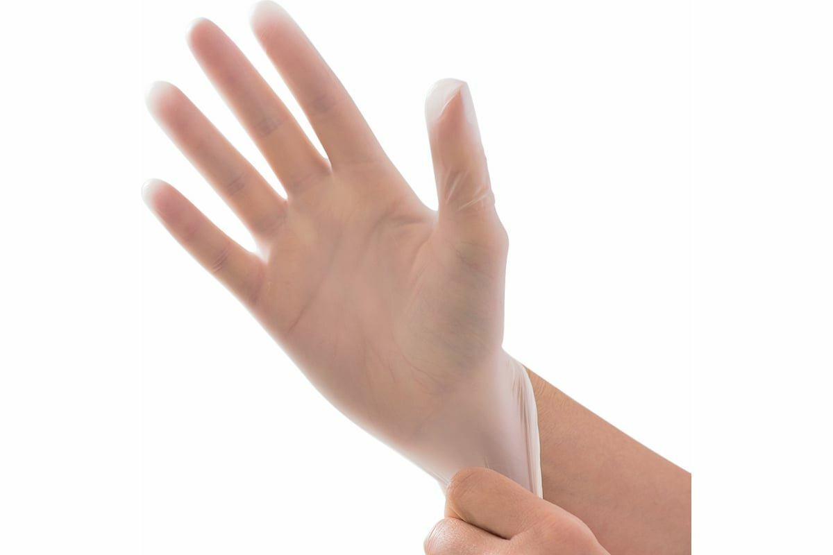 AVIORA виниловые неопудренные перчатки XL 100 шт 402-673 без пудры для работы