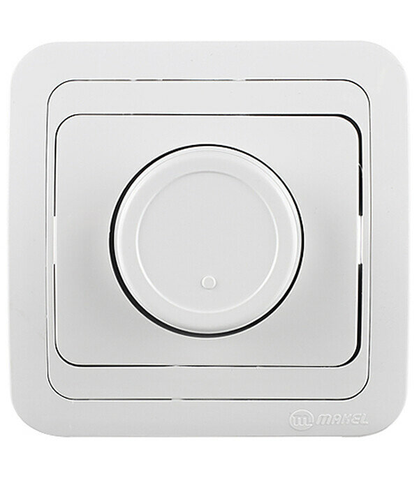 Диммер Makel Mimoza одноклавишный встраиваемый белый (12011)