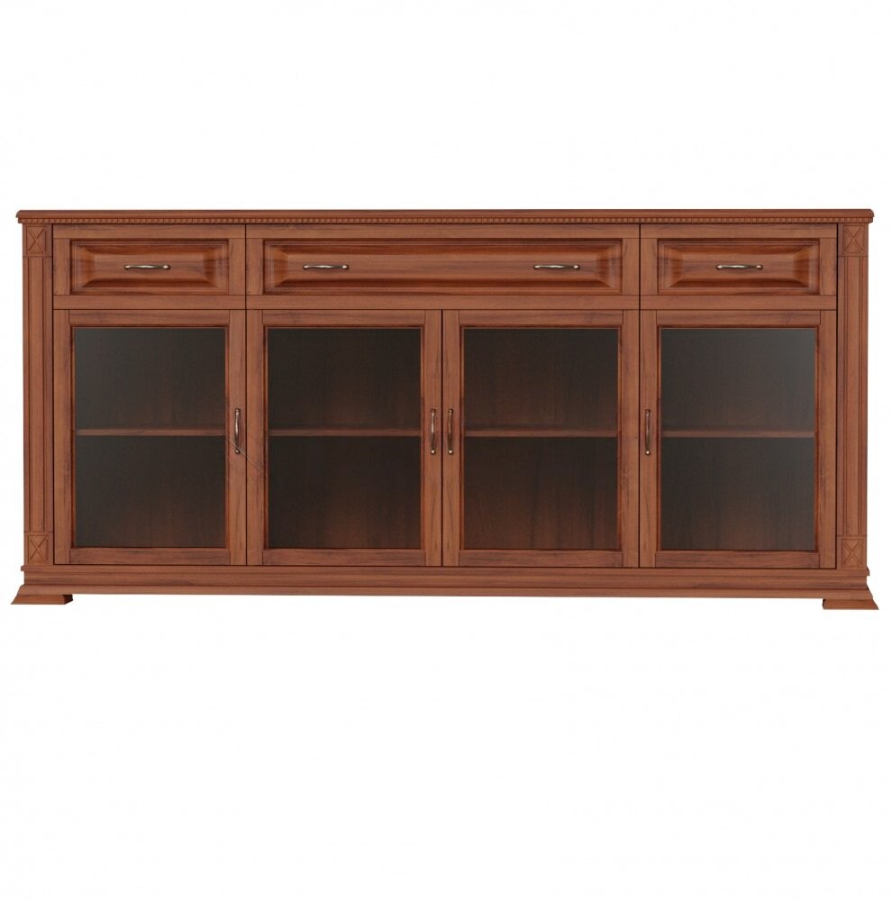 Комод-витрина из массива сосны ммк-древ Верди 205, 200x45x90 дуб 2