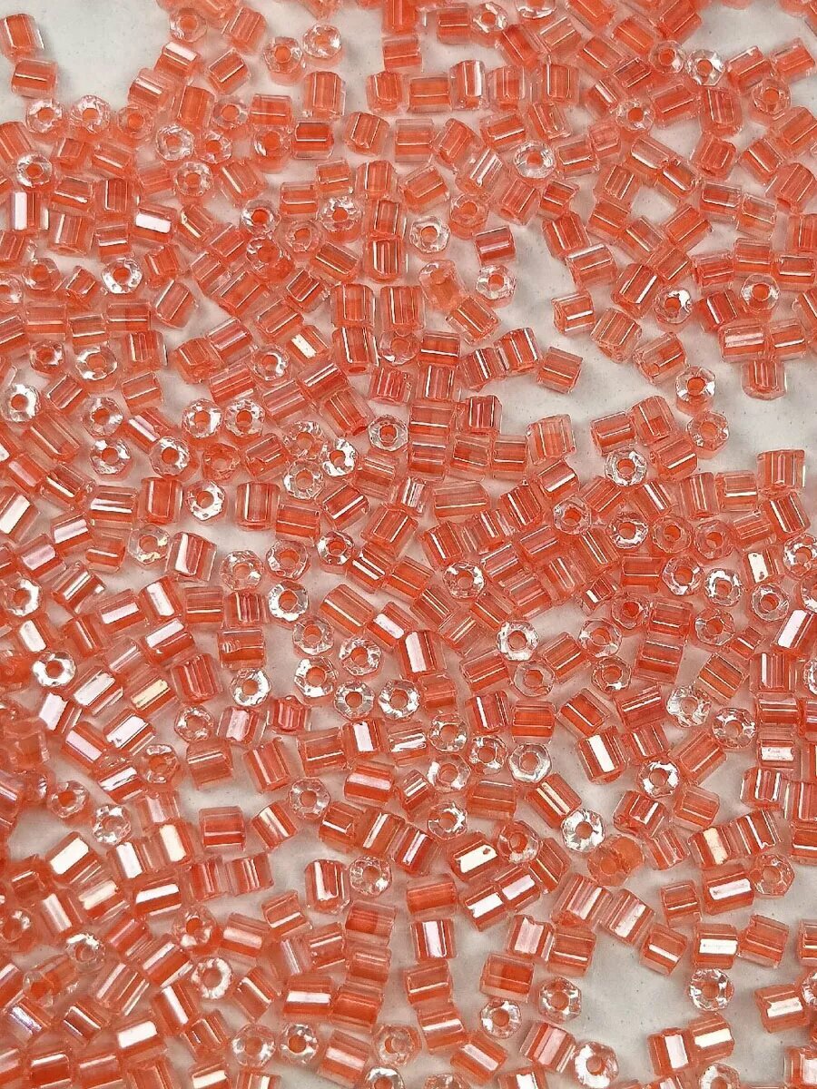 Чешский бисер, рубка -10/0 (1,9 мм) 38189 персиковый