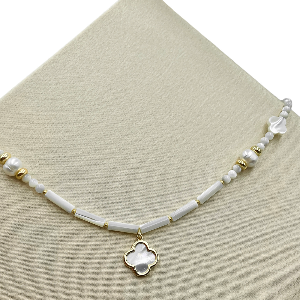 Чокер, перламутр, жемчуг пресноводный